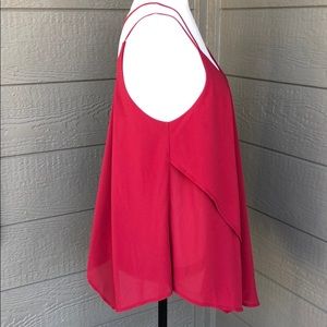 Doe & Rae | Tops | Doe Rae Red Criss Cross Tank | Poshmark